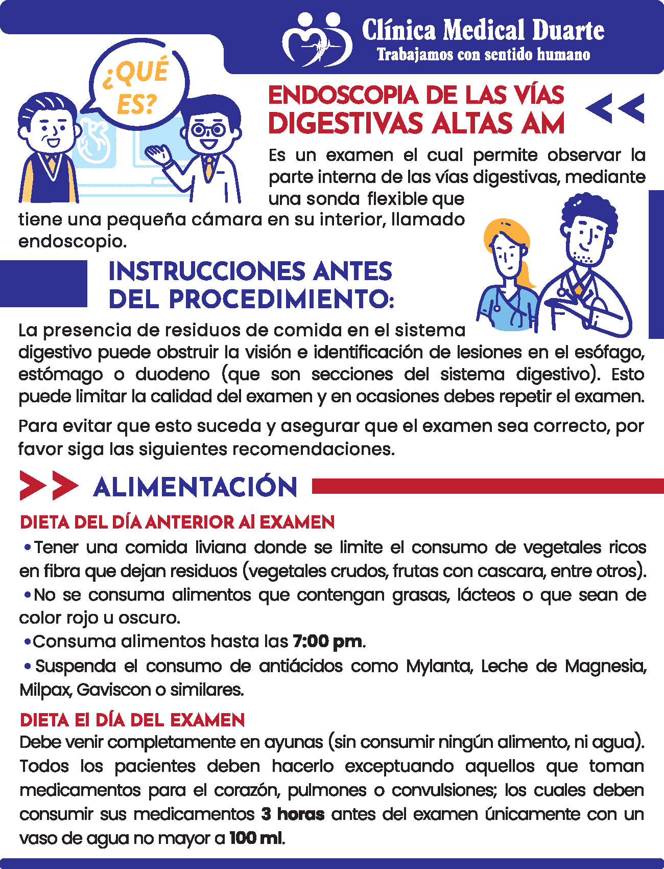 ENDOSCOPIA DE LAS VIAS DIGESTIVAS ALTAS – Cli­nica Medical Duarte