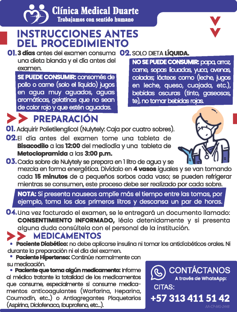 RECTOSIGMOIDOSCOPIA Y COLONOSCOPIA – Cli­nica Medical Duarte